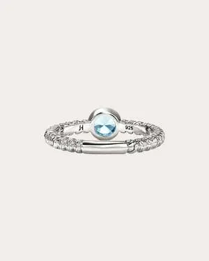 John Hardy Swiss Blue Topaz Heishi Gem Ring