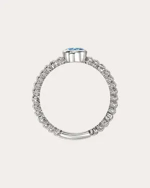 John Hardy Swiss Blue Topaz Heishi Gem Ring