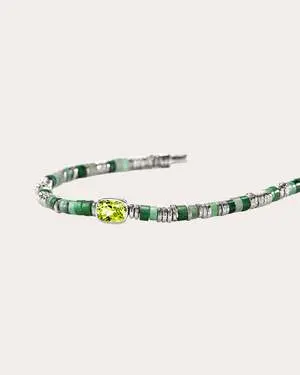 John Hardy Peridot Heishi Gem Bracelet
