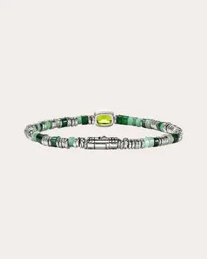 John Hardy Peridot Heishi Gem Bracelet