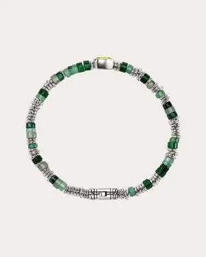 John Hardy Peridot Heishi Gem Bracelet