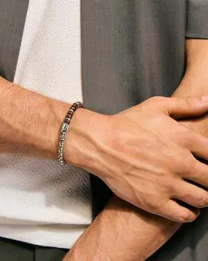 John Hardy Tiger's Eye Heishi Chain Bracelet
