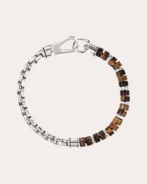 John Hardy Tiger's Eye Heishi Chain Bracelet