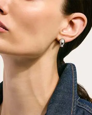 John Hardy Cultured Pearl Surf Earrings