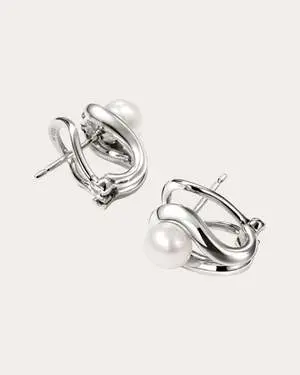 John Hardy Cultured Pearl Surf Earrings