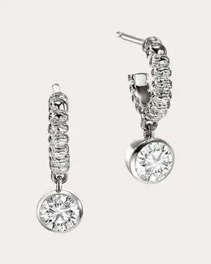 John Hardy Diamond Jh Lovestruck Heishi Hoop Earrings - Silver