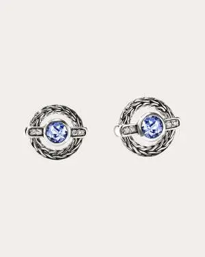 John Hardy Tanzanite & Diamond Icon Stud Earrings