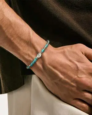 John Hardy Turquoise & Diamond Jh Lovestruck Heishi Bracelet