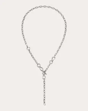 John Hardy Surf Link Lariat Necklace - Silver