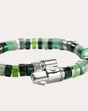 John Hardy Emerald Heishi Bracelet
