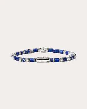 John Hardy Lapis & Diamond Jh Lovestruck Heishi Bracelet
