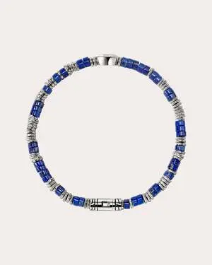 John Hardy Lapis & Diamond Jh Lovestruck Heishi Bracelet