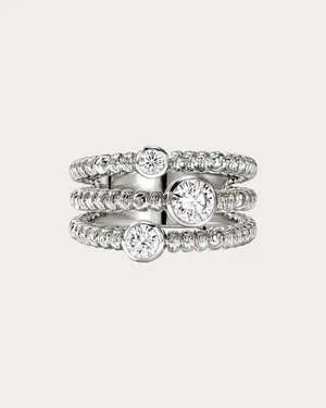 John Hardy Diamond Trio Jh Lovestruck Heishi Ring - Silver
