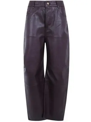 LOIS Leather Trousers "dali Leather - Brown