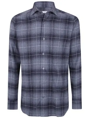 GUGLIELMINOTTI Checked Shirt Shirt - Gray
