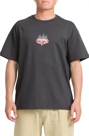 Quiksilver Dragon Slayer Graphic Oversized T-shirt - Phantom
