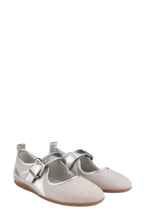 JELAVU Willow Mary Jane Flat - Silver