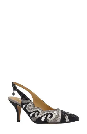 J. Reneé Wayvee Pointed Toe Slingback Pump - Black/grey