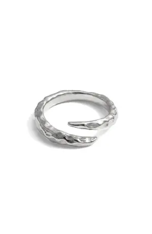 AWE INSPIRED Serpent Fang Wrap Ring Silver