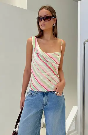 Princess Polly Winding Roads Layered Asymmetric Tank