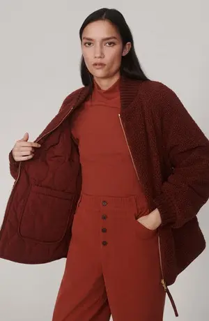 Varley Serina Reversible Quilted Bomber Jacket