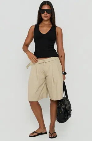Princess Polly Baseline V-neck Rib Tank Top