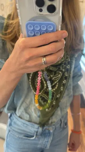 ERIN MCDERMOTT JEWELRY Colorful Beaded Stone Phone Chain