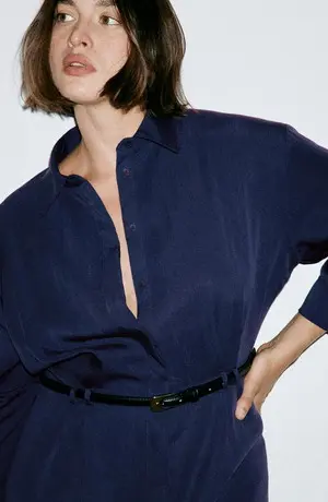 Mango Lyocell Shirtdress