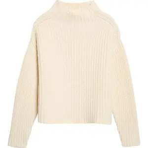 AISLING CAMPS Isabella Rib Merino Wool & Cashmere Sweater - Ivory