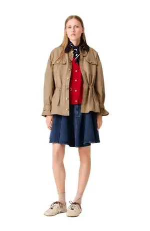 Maje Coat With Removable Lining - Beige