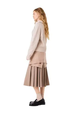 Maje Zip-neck Cashmere Sweater