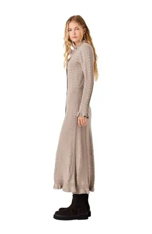 Maje Textured Knit Maxi Dress