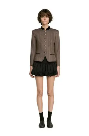 Sandro Striped Wool Suit Jacket