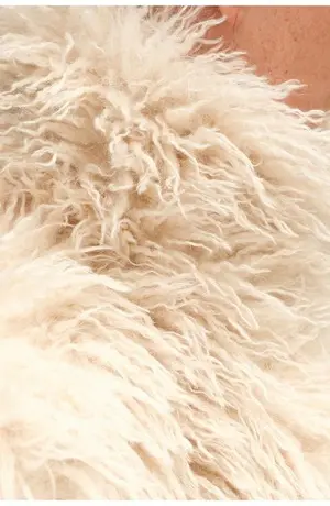 Bimba Y Lola Oversize Fur Vest - Ivory
