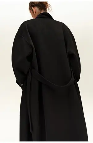 Bimba Y Lola Belted Double-face Wool Coat