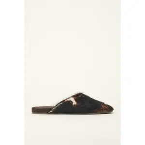 Bimba Y Lola Cow Print Fur Mule