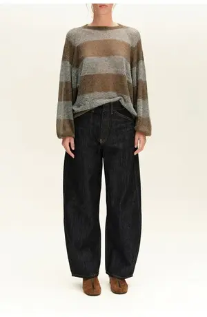 Bimba Y Lola Striped Wool Alpaca Sweater