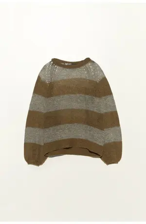 Bimba Y Lola Striped Wool Alpaca Sweater