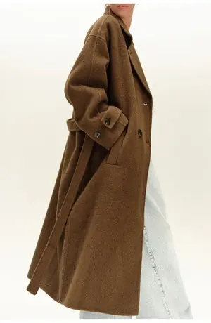 Bimba Y Lola Double-face Wool Belted Coat