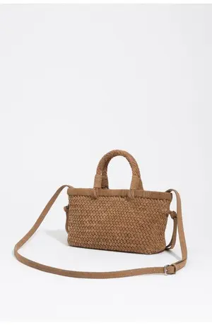 Bimba Y Lola Plaited Suede Crossbody Bag - Camel