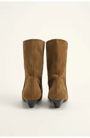 Bimba Y Lola Suede Heeled Ankle Boot