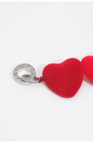Bimba Y Lola Flocked Heart Resin Necklace