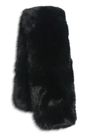 Nordstrom Faux Fur Pull Through Scarf - Black