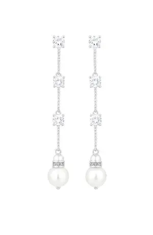 POPPY LANE Serena Crystal Drop Earring - Silver