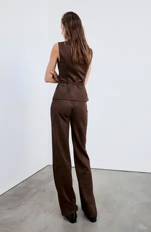 Mango Seamed Knit Trousers