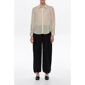 Bimba Y Lola Straight-cut Textured Shirt - Vanilla