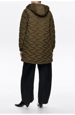 Bimba Y Lola Mid-length Puffer Jacket - Khaki
