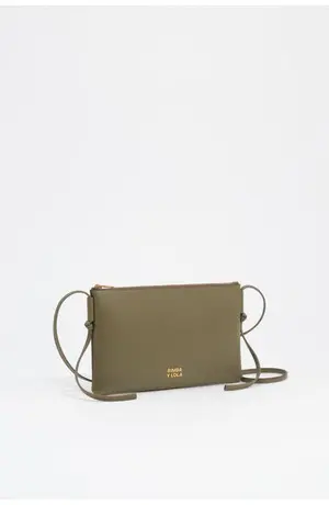 Bimba Y Lola Small Leather Clutch Bag - Cactus