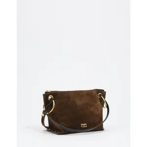 Bimba Y Lola Medium Suede Trapeze Bag