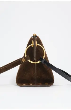Bimba Y Lola Medium Suede Trapeze Bag